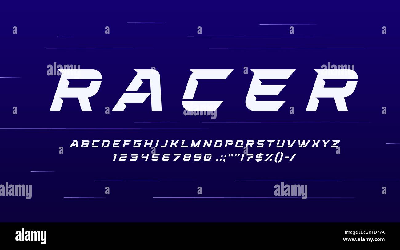 Sport modern font, strong bold type, futuristic typeface alphabet ...
