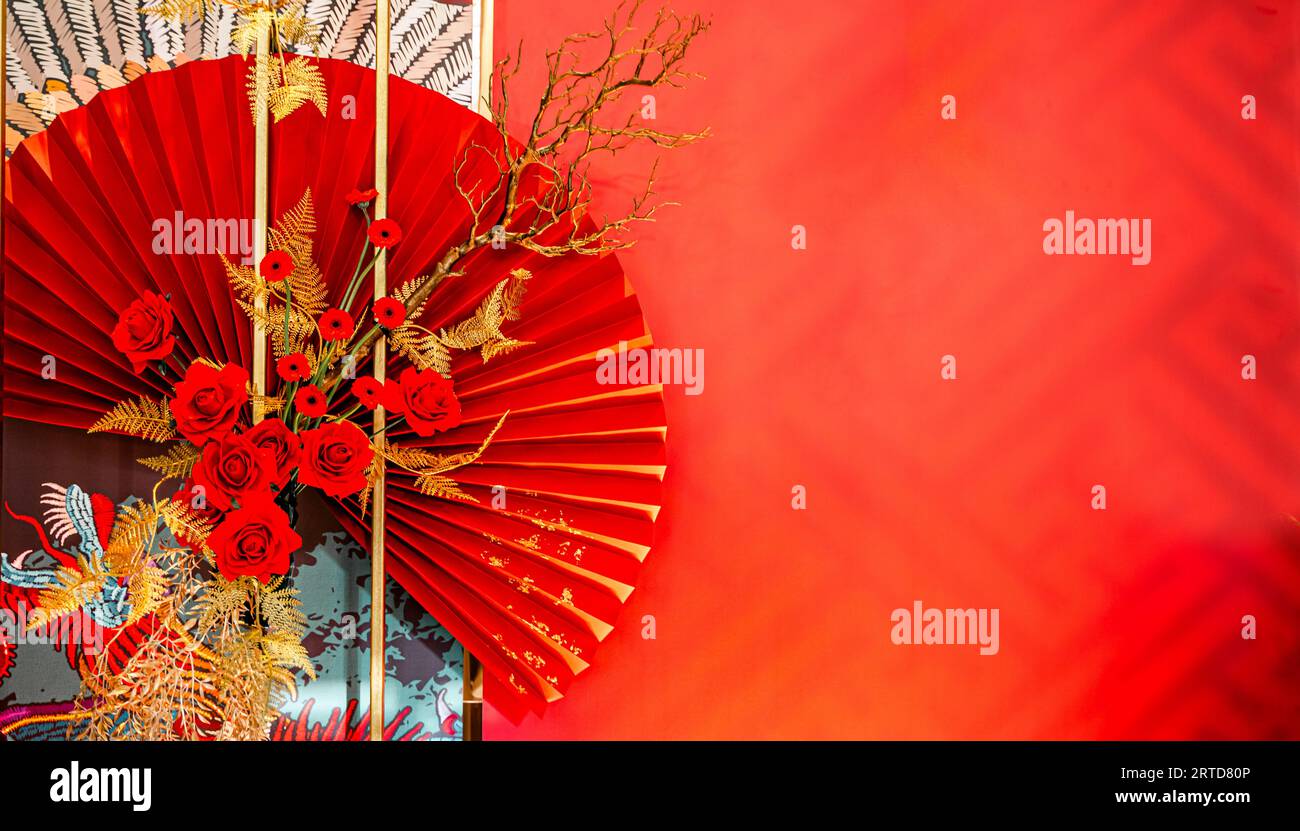 Oriental background for Chinese New Year party celebration in ...