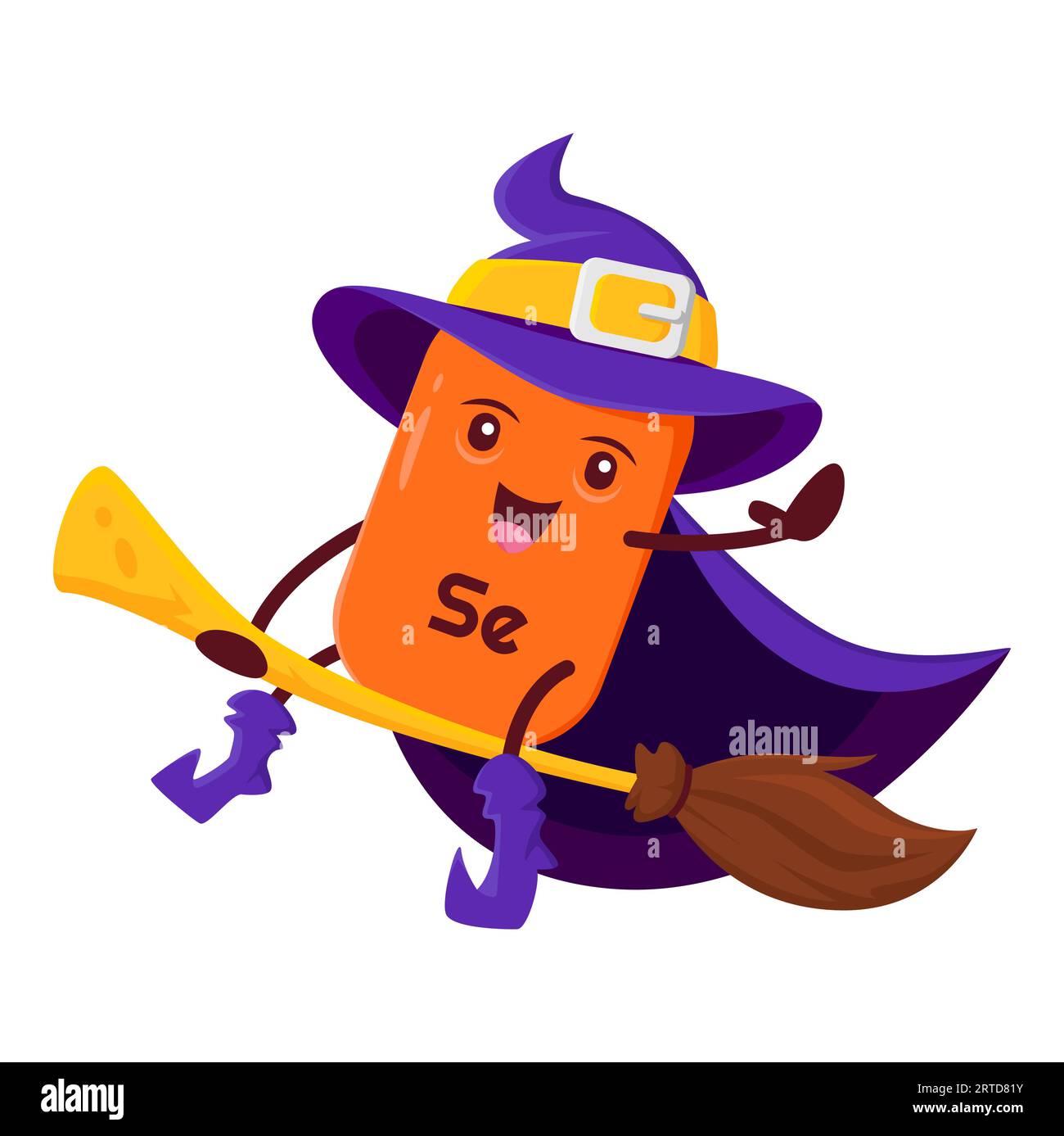 Cartoon happy Se micronutrient mineral mage character. Isolated vector ...