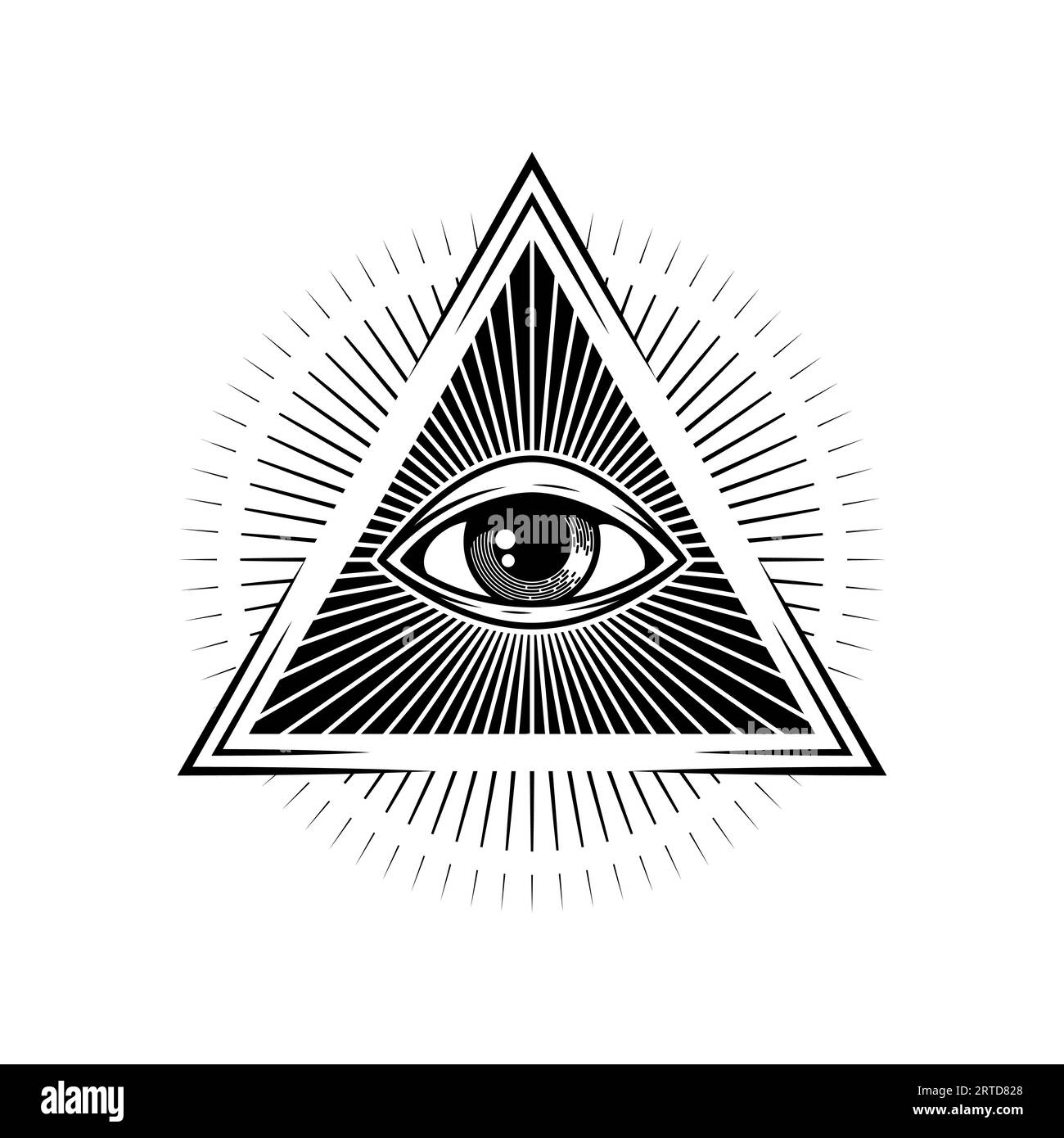 Occult providence eye magical esoteric religion sign in pyramid, sacred ...