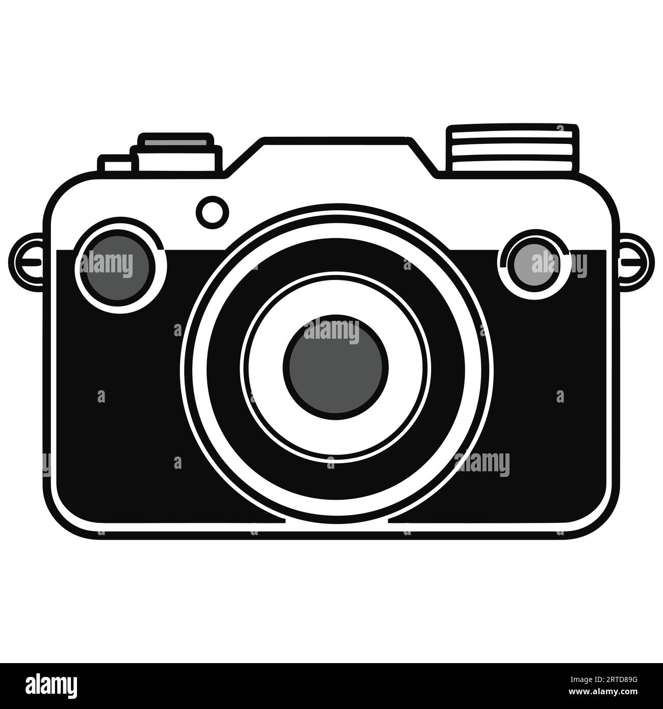 Black and white camera icon flat vector Stock Vector Image & Art - Alamy