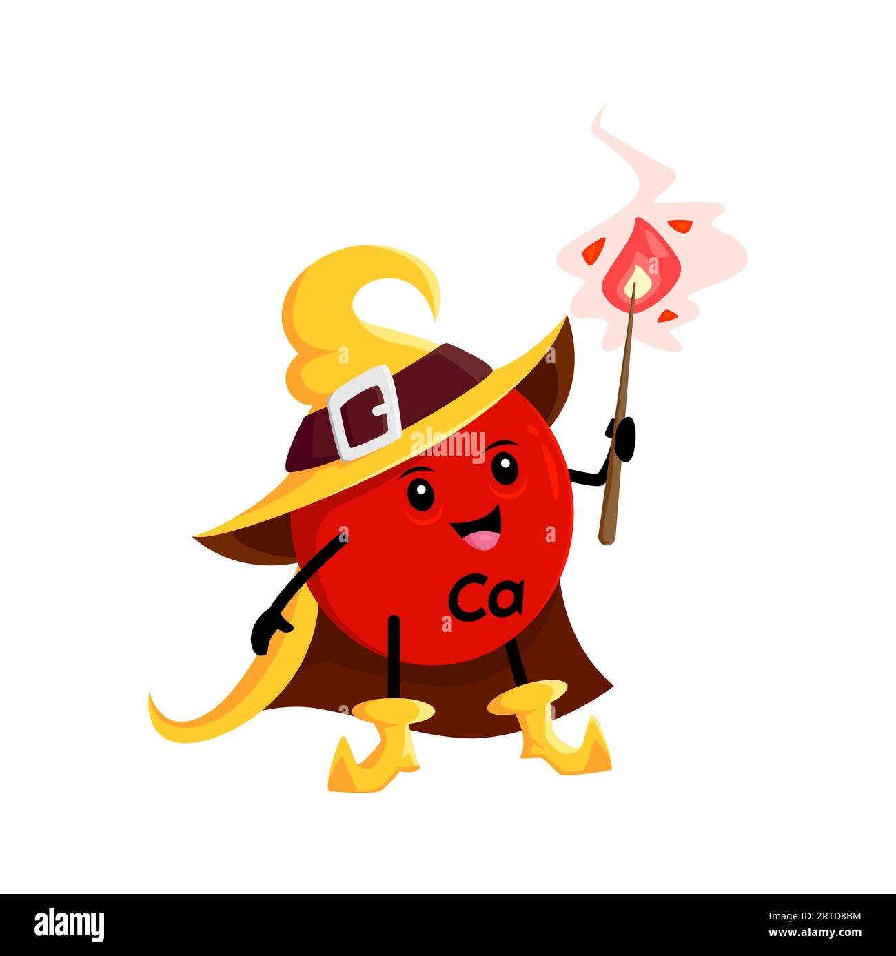 Cartoon Ca mineral micronutrient wizard character. Isolated vector ...