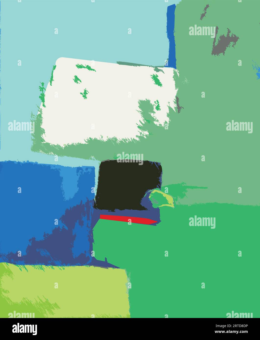 Contemporary painting Stock Vector Images - Alamy