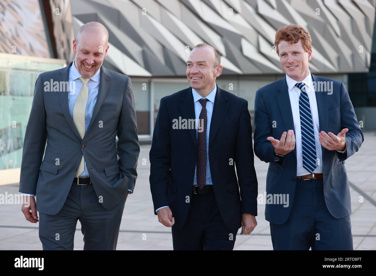 (left-right) James Applegate, Northern Ireland Secretary Chris Heaton ...