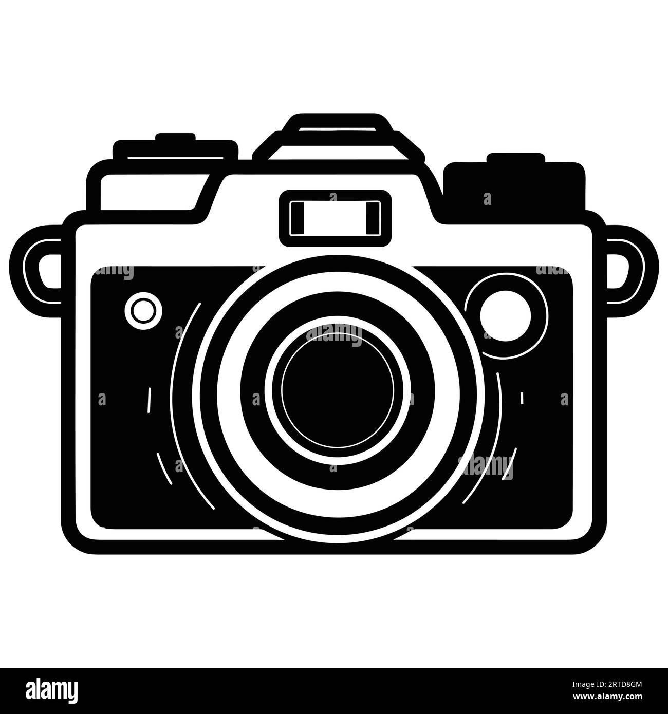 Black and white camera icon flat vector Stock Vector Image & Art - Alamy