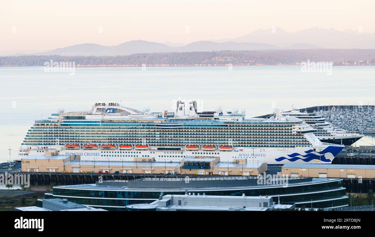 Seattle - September 9, 2023; Cruise ship Royal Princess at Pier 91 in ...