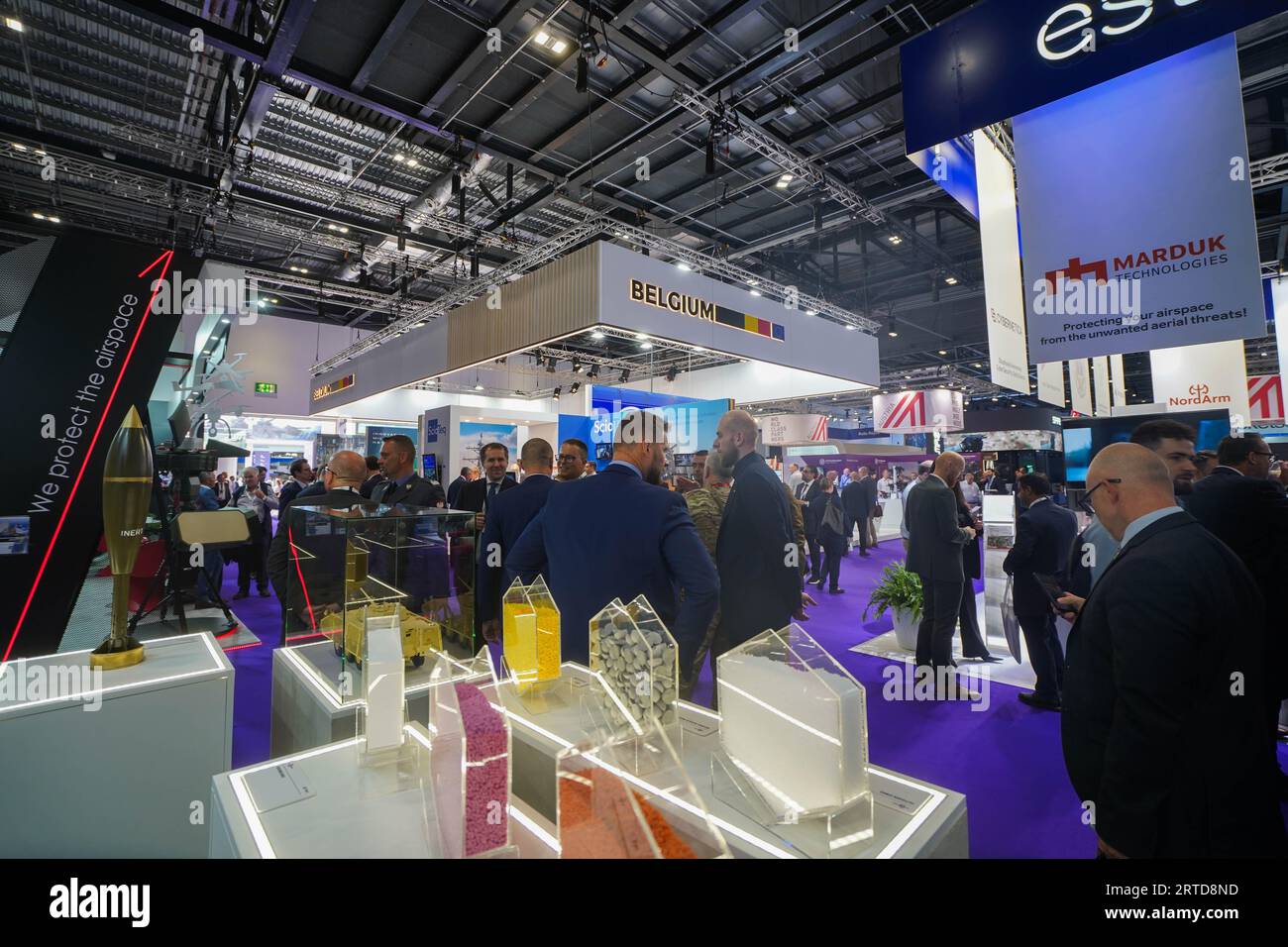 London UK. 12 September 2023 . The opening day of (DSEI) Defence and Security Equipment ...