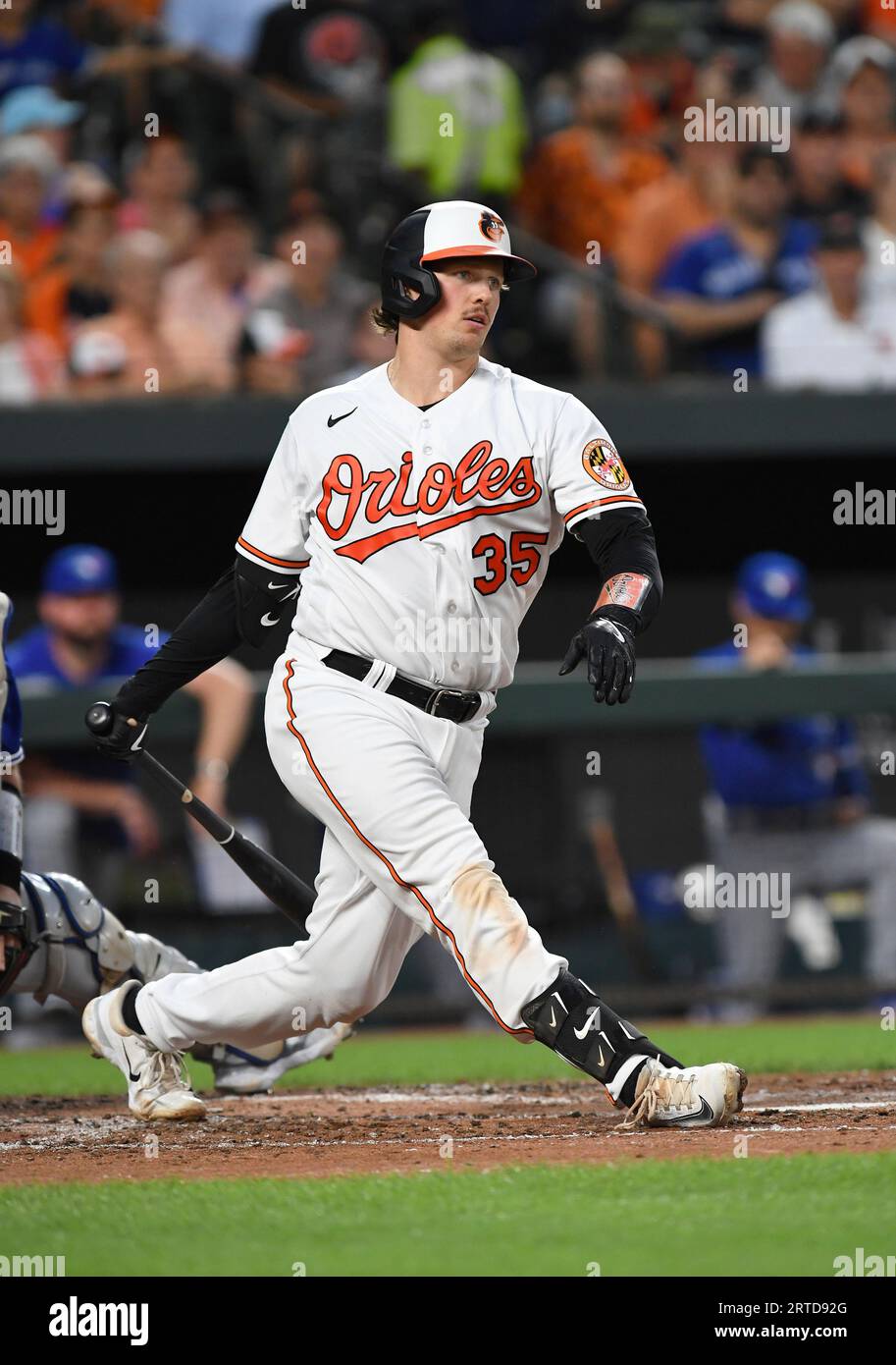 BALTIMORE, MD - AUGUST 23: Baltimore Orioles catcher Adley Rutschman ...