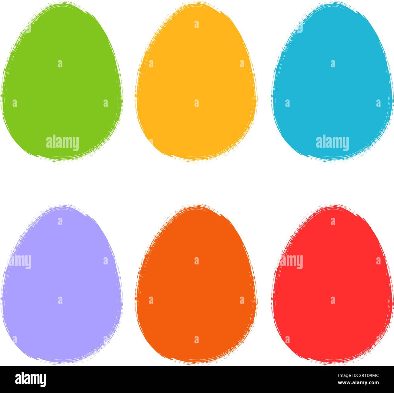 Easter set colored eggs hi-res stock photography and images - Alamy