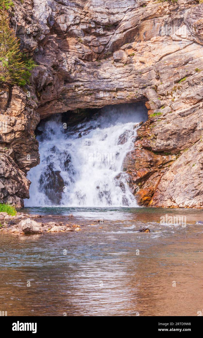 Running Eagle Falls in the Two Medicine section of Glacier National ...