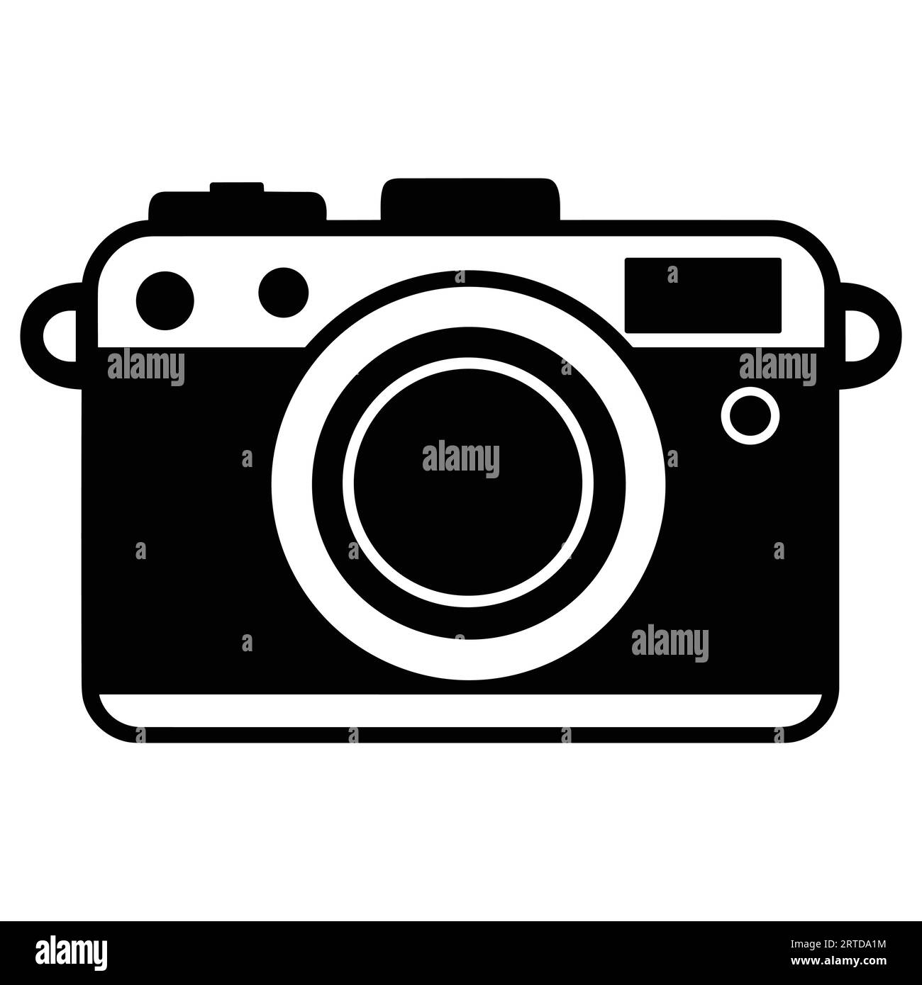Black and white camera icon flat vector Stock Vector Image & Art - Alamy