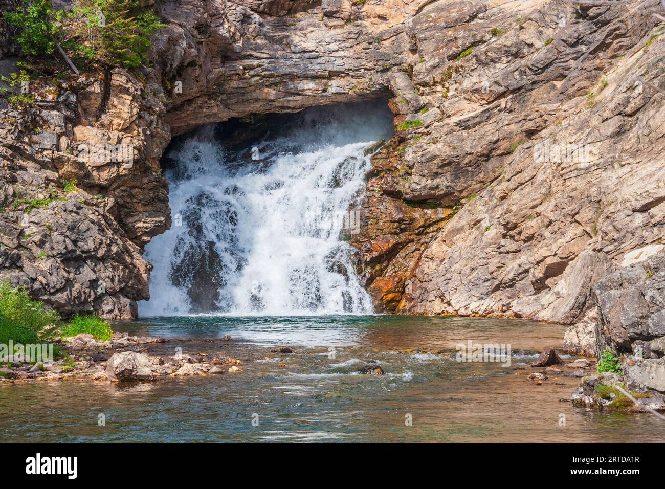 Running Eagle Falls in the Two Medicine section of Glacier National ...