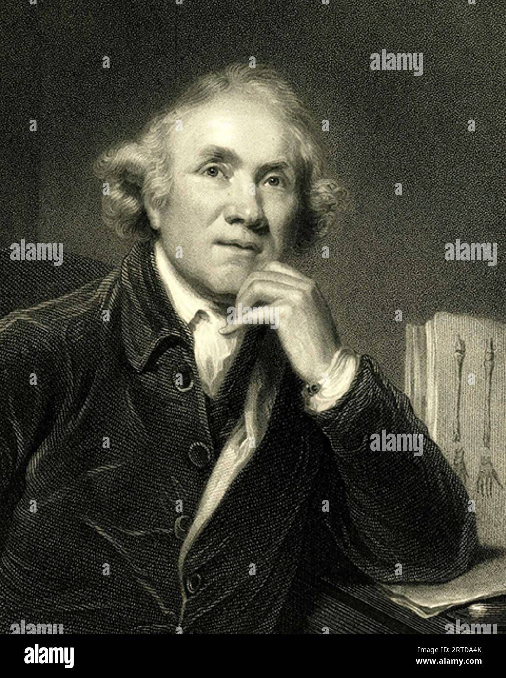 JOHN HUNTER (1728-1793) Scottish surgeon and scientist in 1786 Stock ...