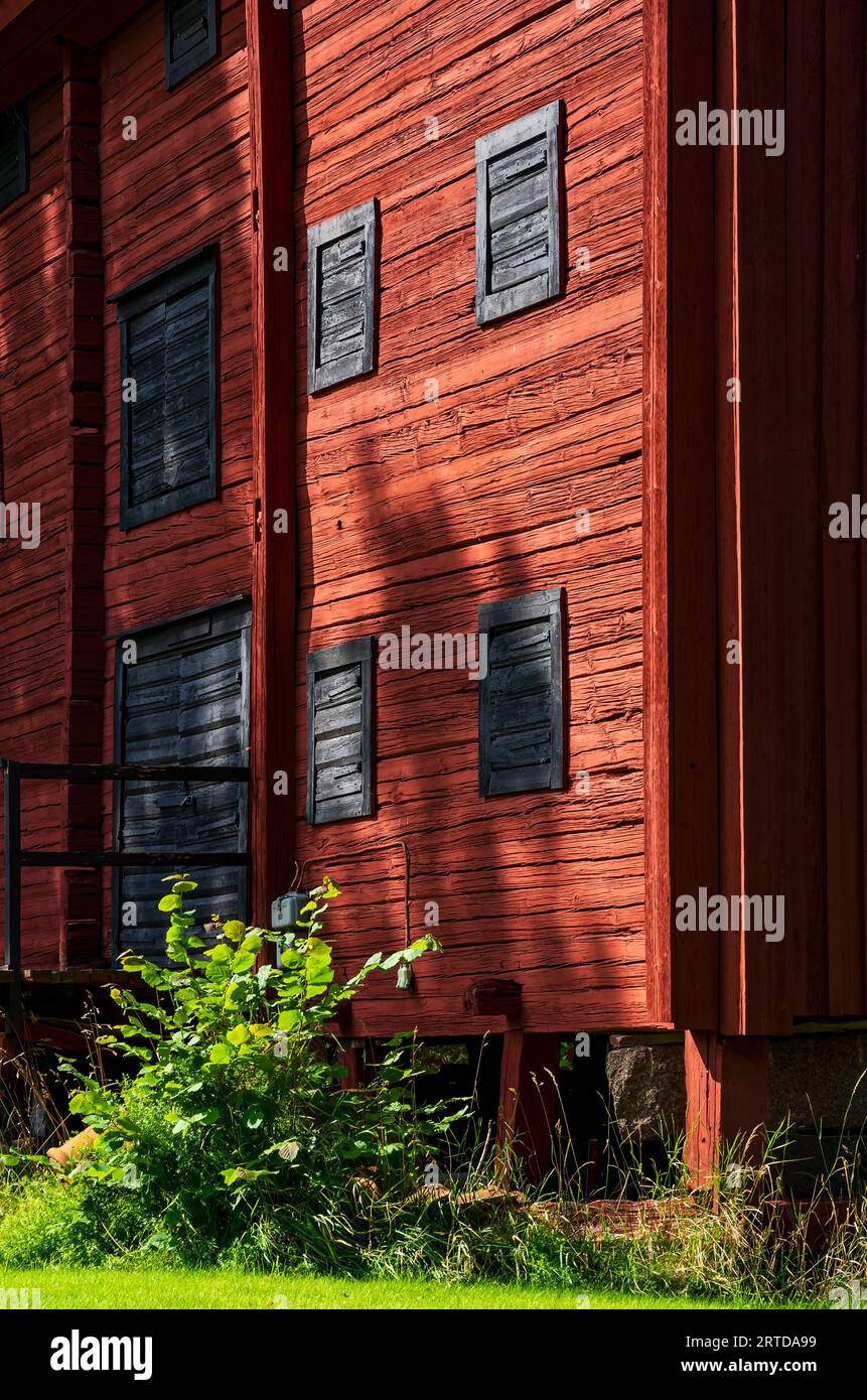 Old historical stable building in typical regional construction in ...
