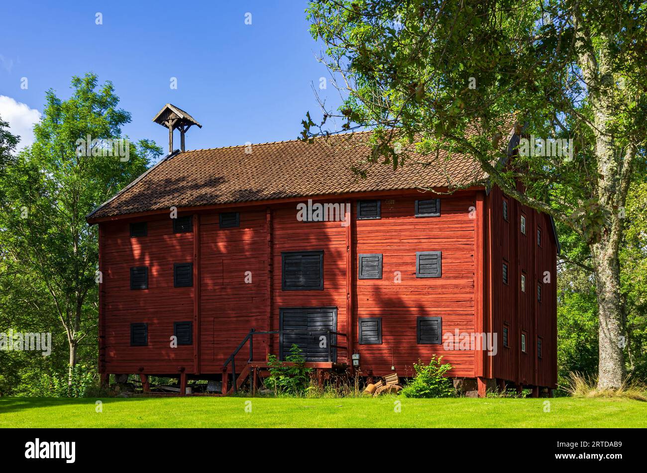 Old historical stable building in typical regional construction in ...