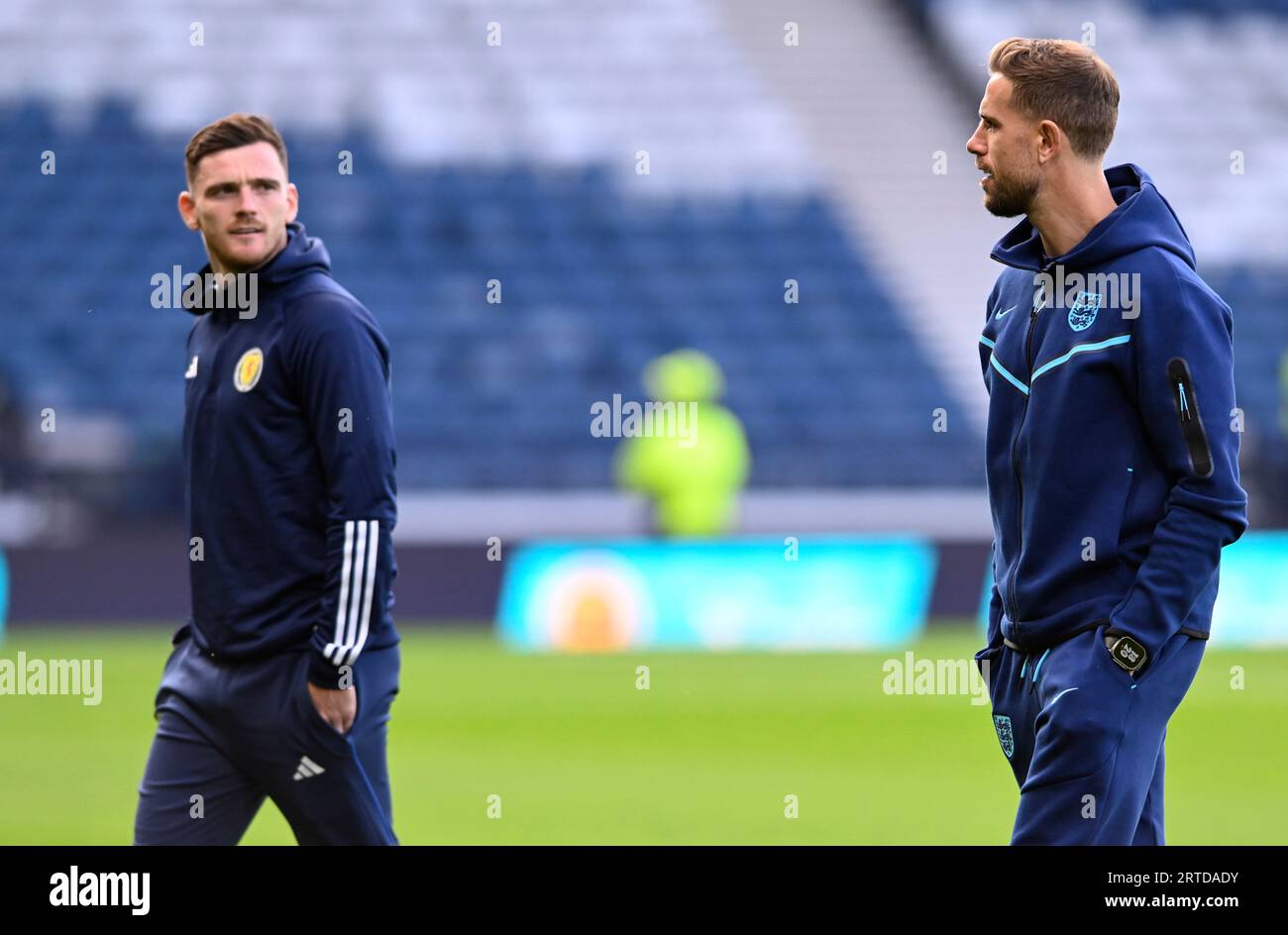 Glasgow, UK. 12th Sep, 2023. Andy Robertson of Scotland and Jordan ...