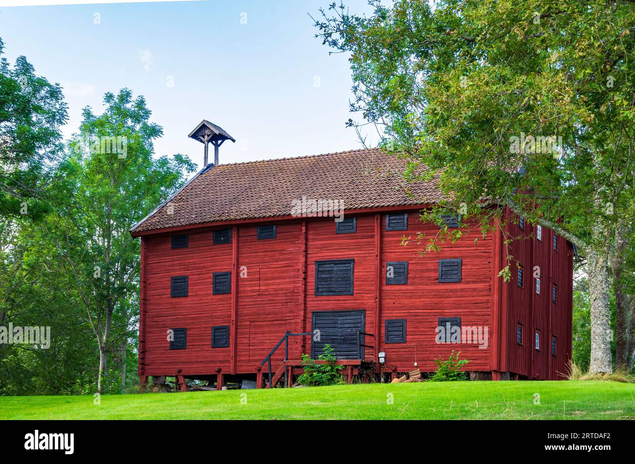 Old historical stable building in typical regional construction in ...
