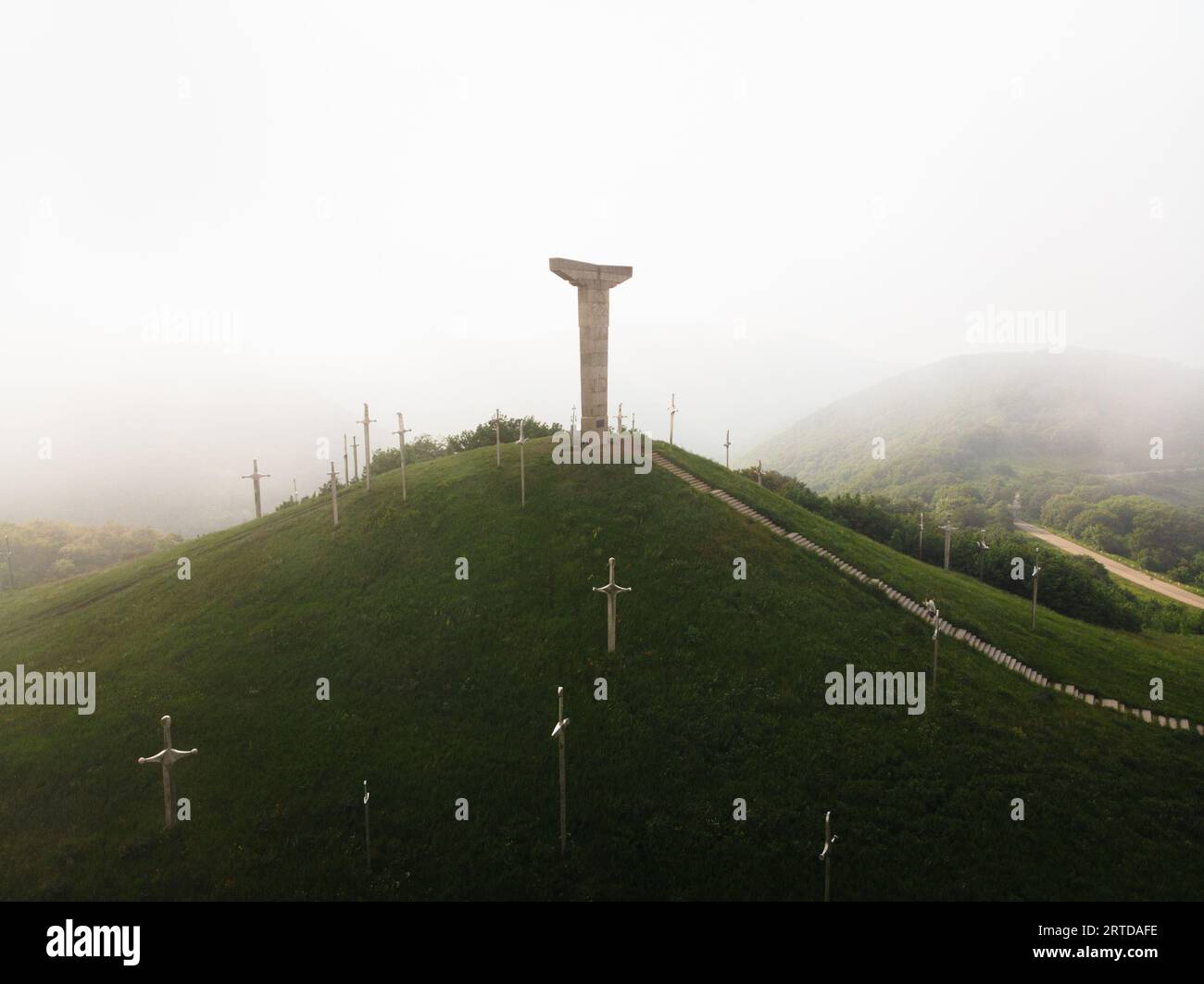 Giant sword statue monument in Didgori - historical site memorial ...