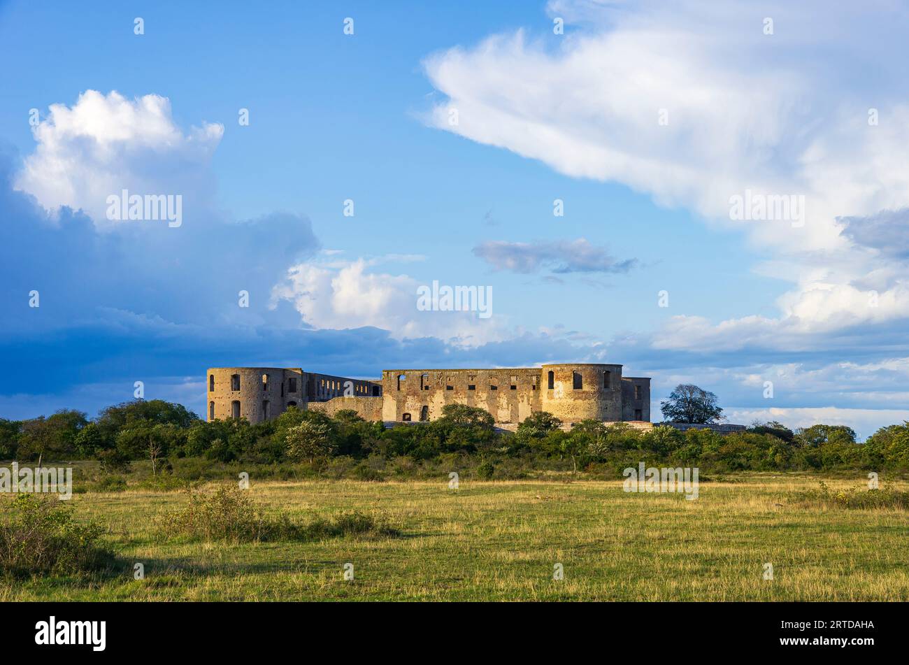 Ruins of Borgholm Castle (Borgholms slottsruin) on Öland Island, Kalmar ...
