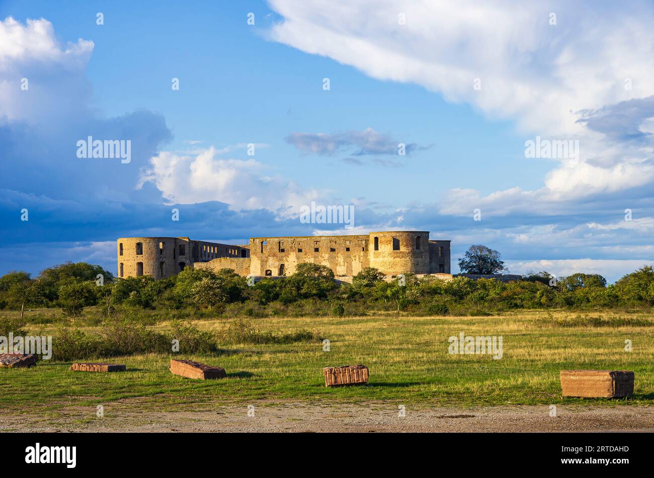 Ruins of Borgholm Castle (Borgholms slottsruin) on Öland Island, Kalmar ...