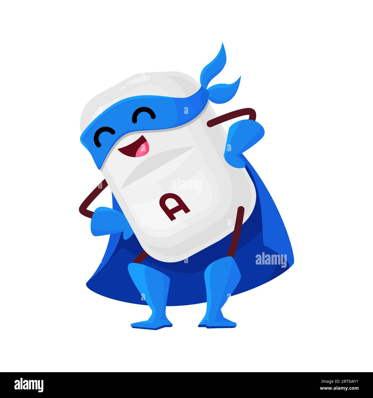 Cartoon vitamin A superhero character. Vector retinol micronutrient ...