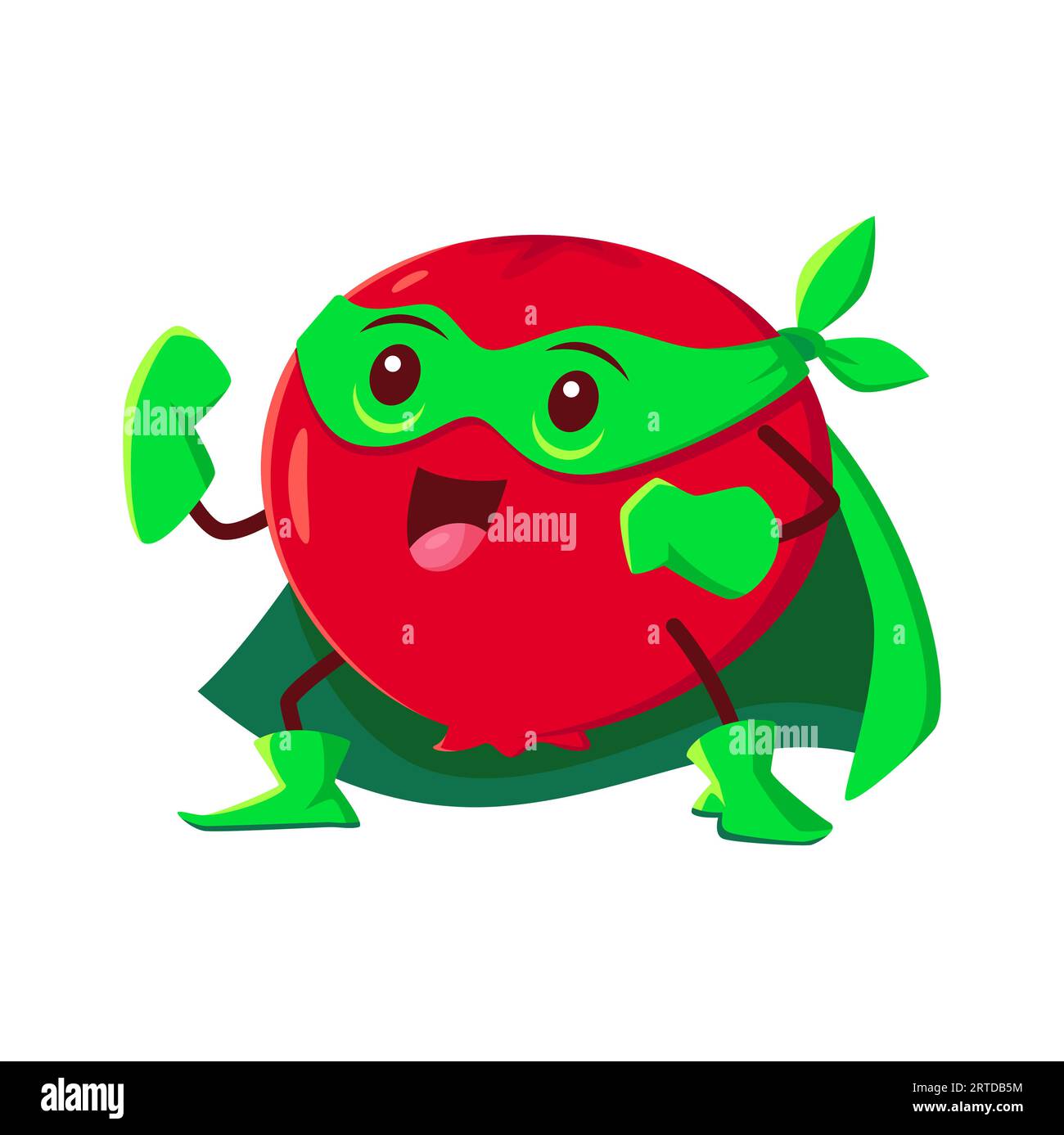 Cartoon cranberry berry superhero character. Vector funny super hero ...