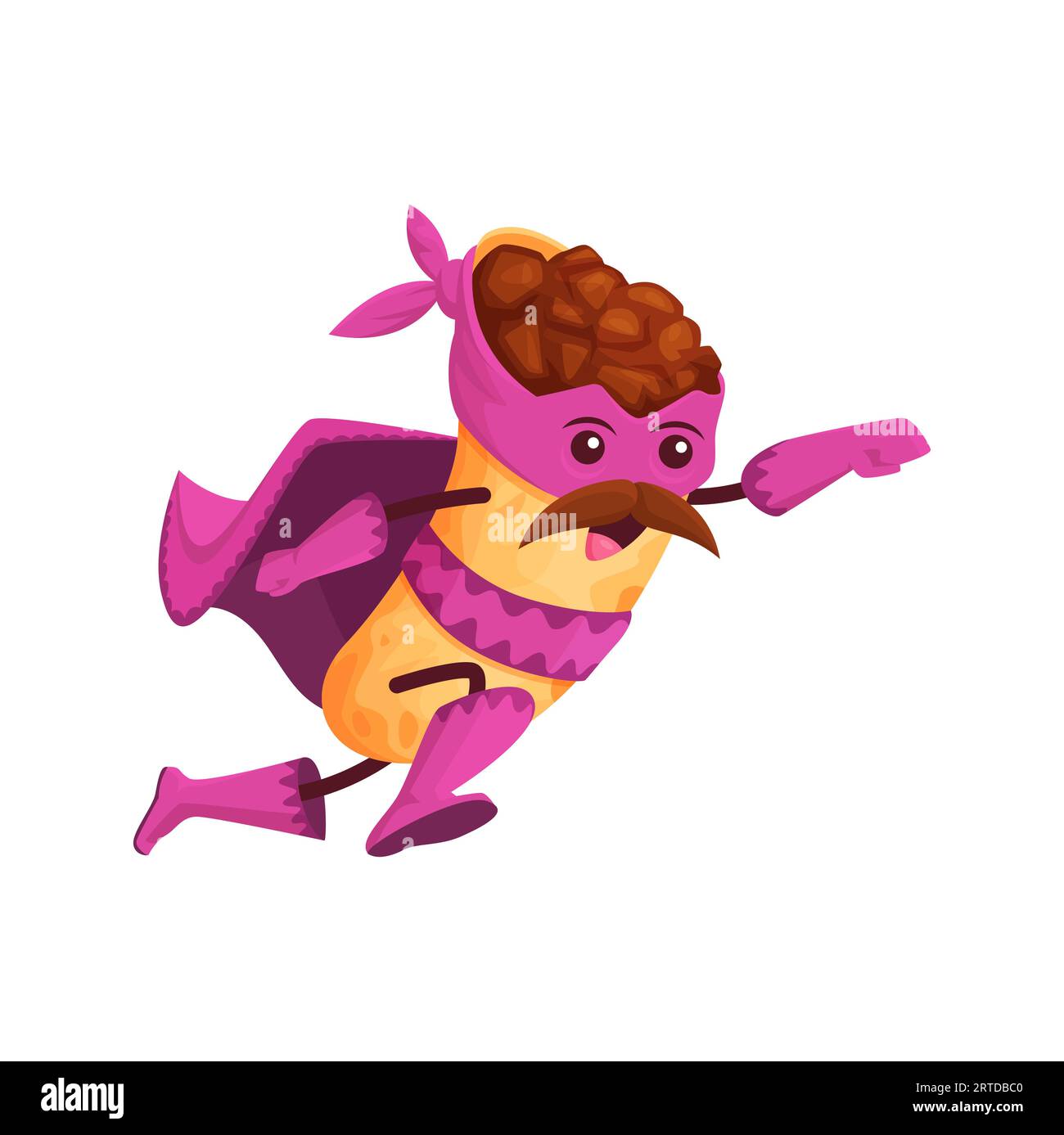 Cartoon tex mex burrito superhero character. Funny vector mexican food ...