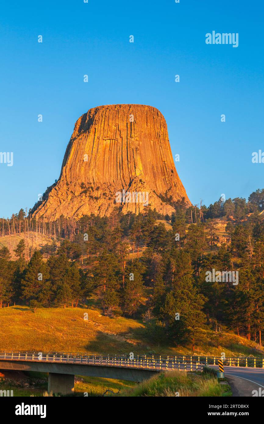 Sunrise on Devil's Tower National Monument in Wyoming. Devils Tower ...