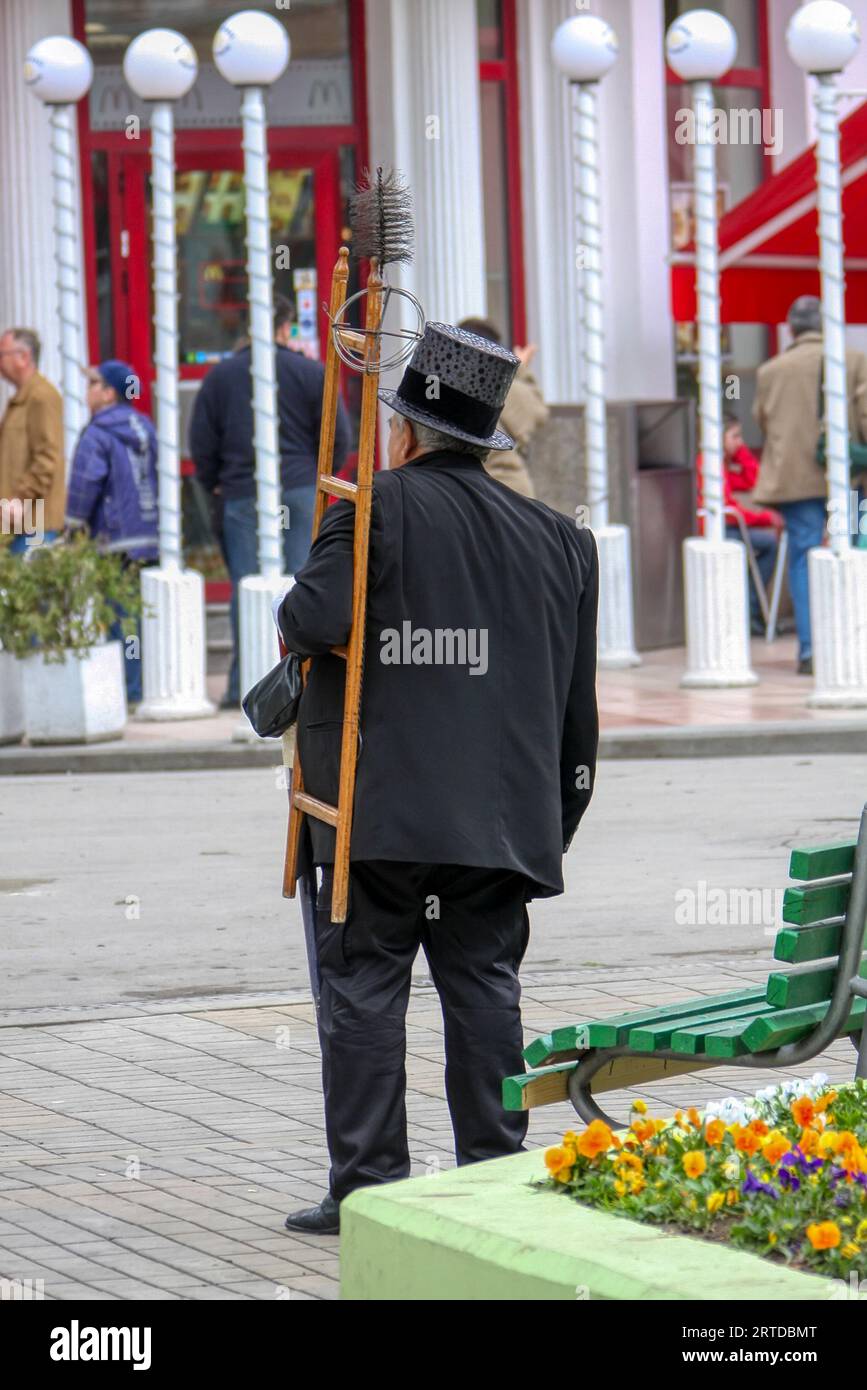 Chimney sweep with broom hi-res stock photography and images - Alamy