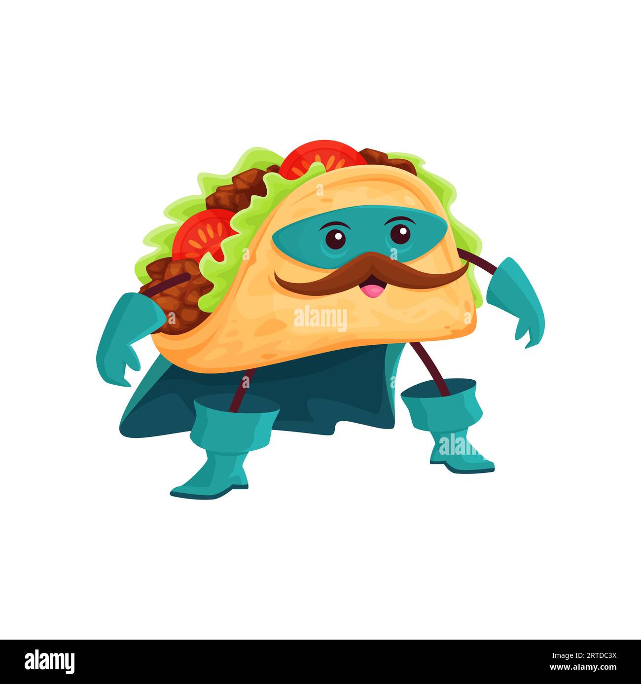 Cartoon Tacos With Mustaches