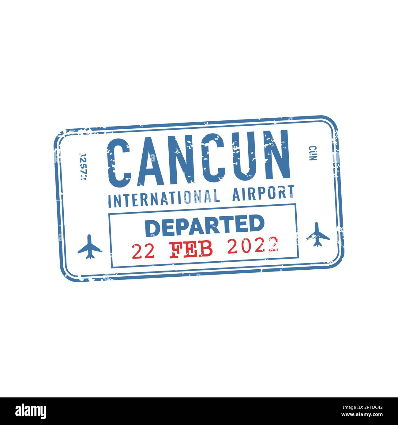 Cancun departed visa, travel by plane, passport travel stamp of Mexico ...