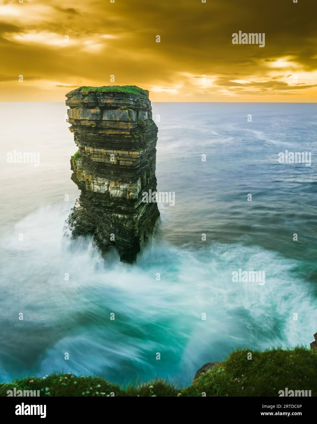 Dun Briste Sea stack Downpatrick Head Wild Atlantic Way Ireland ...