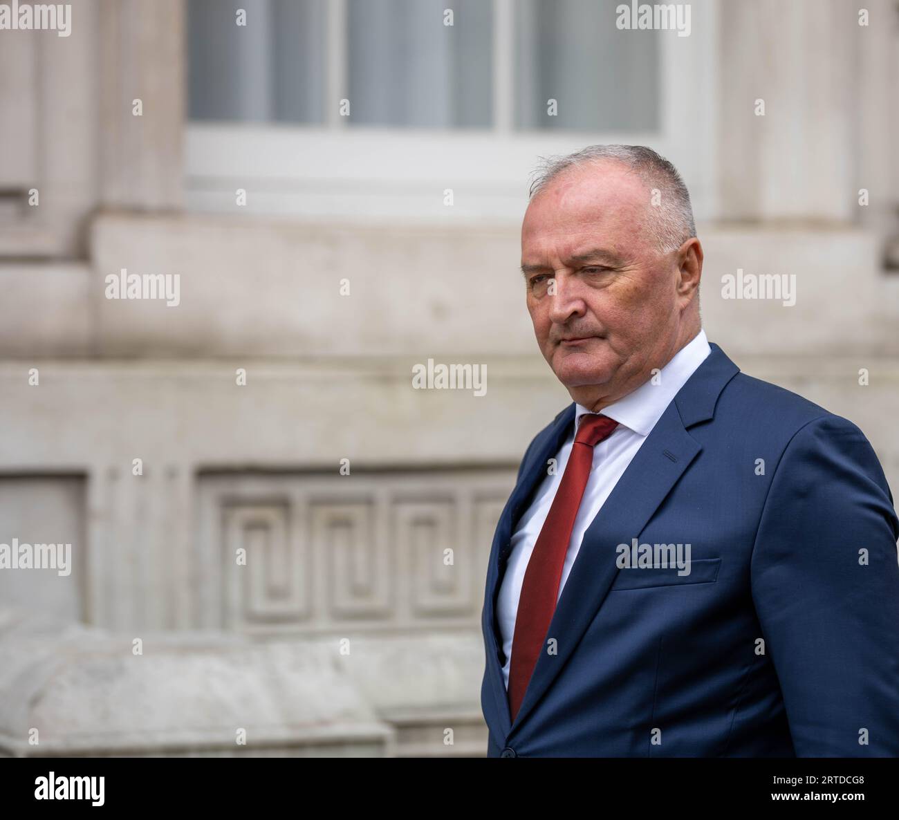 London, UK. 12th Sep, 2023. Zukan Helez, Minister of Defense of Bosnia and Herzegovina (red tie ...