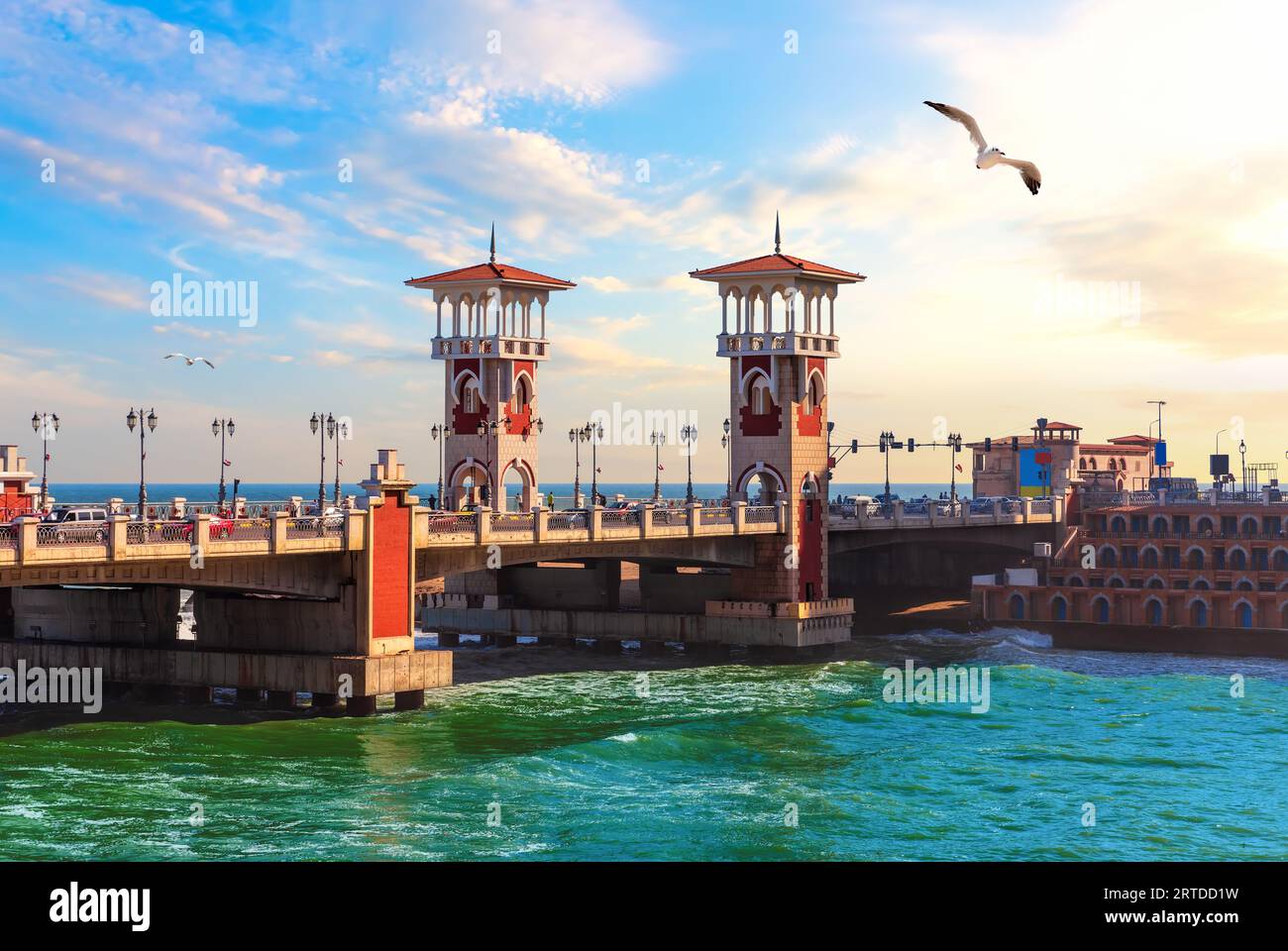 Stanley Bridge, famous pearl of Islamic architecture, Alexandria, Egypt ...