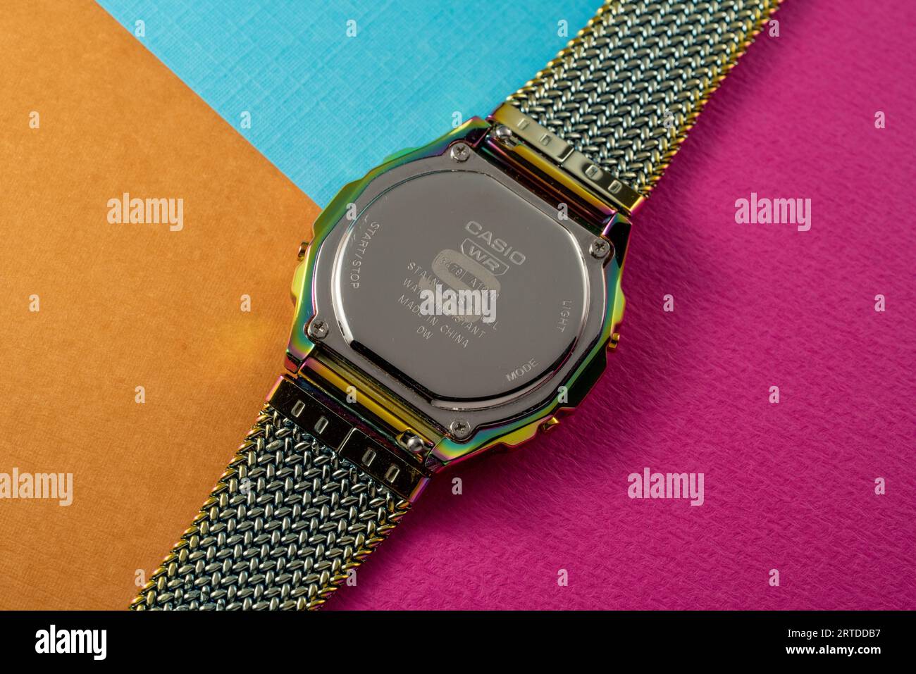 Casio A1000PRW-1ER Rainbow Stock Photo - Alamy