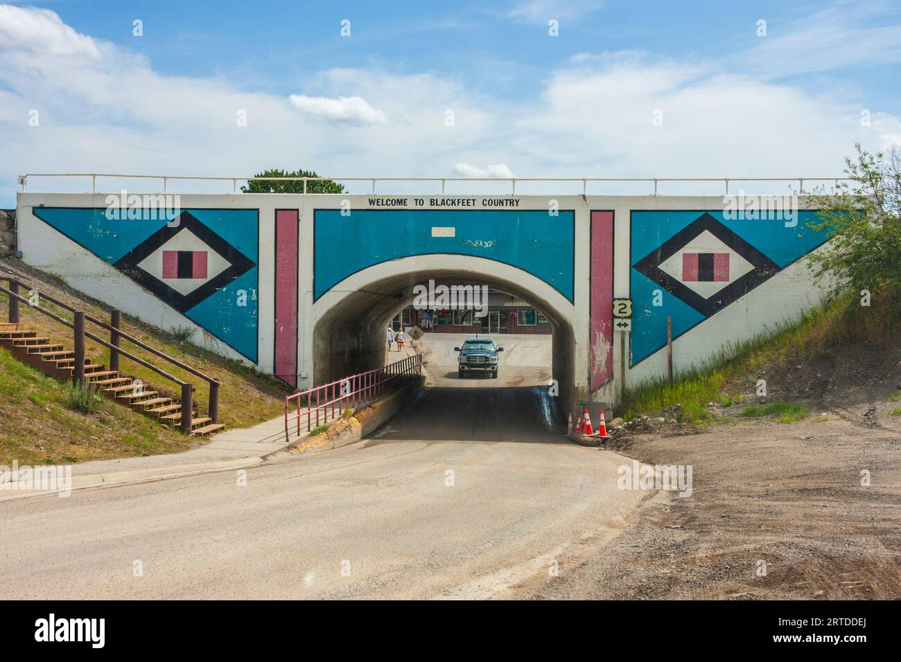Tunnel under Burlington Northern Railway tracks at gateway to eastern ...