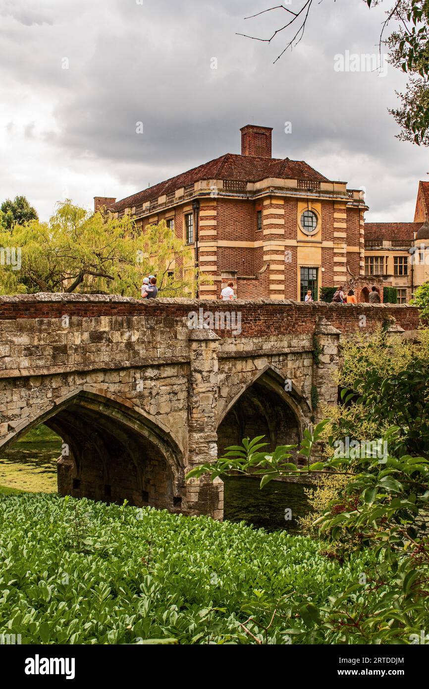 Stone North bridge across Eltham Palace moat, Eltham, Kent Stock Photo ...