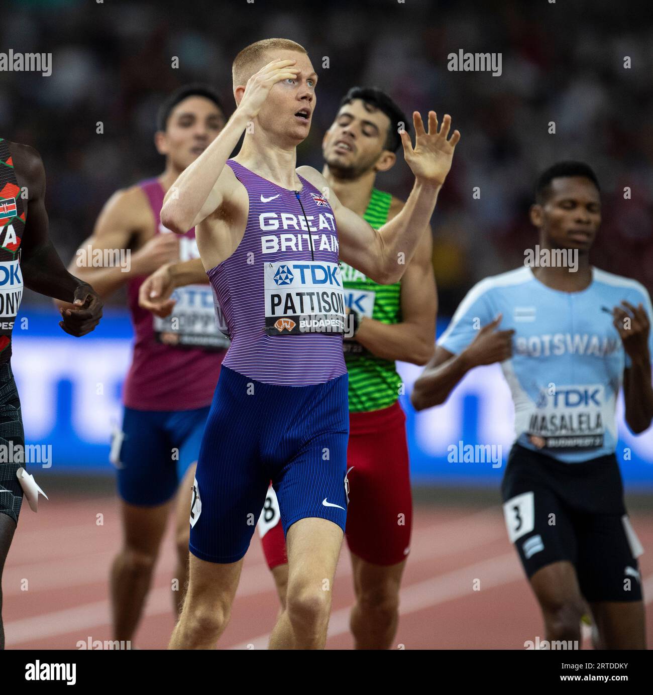 Ben Pattison of GB & NI competing in the men’s 800m final on day eight ...