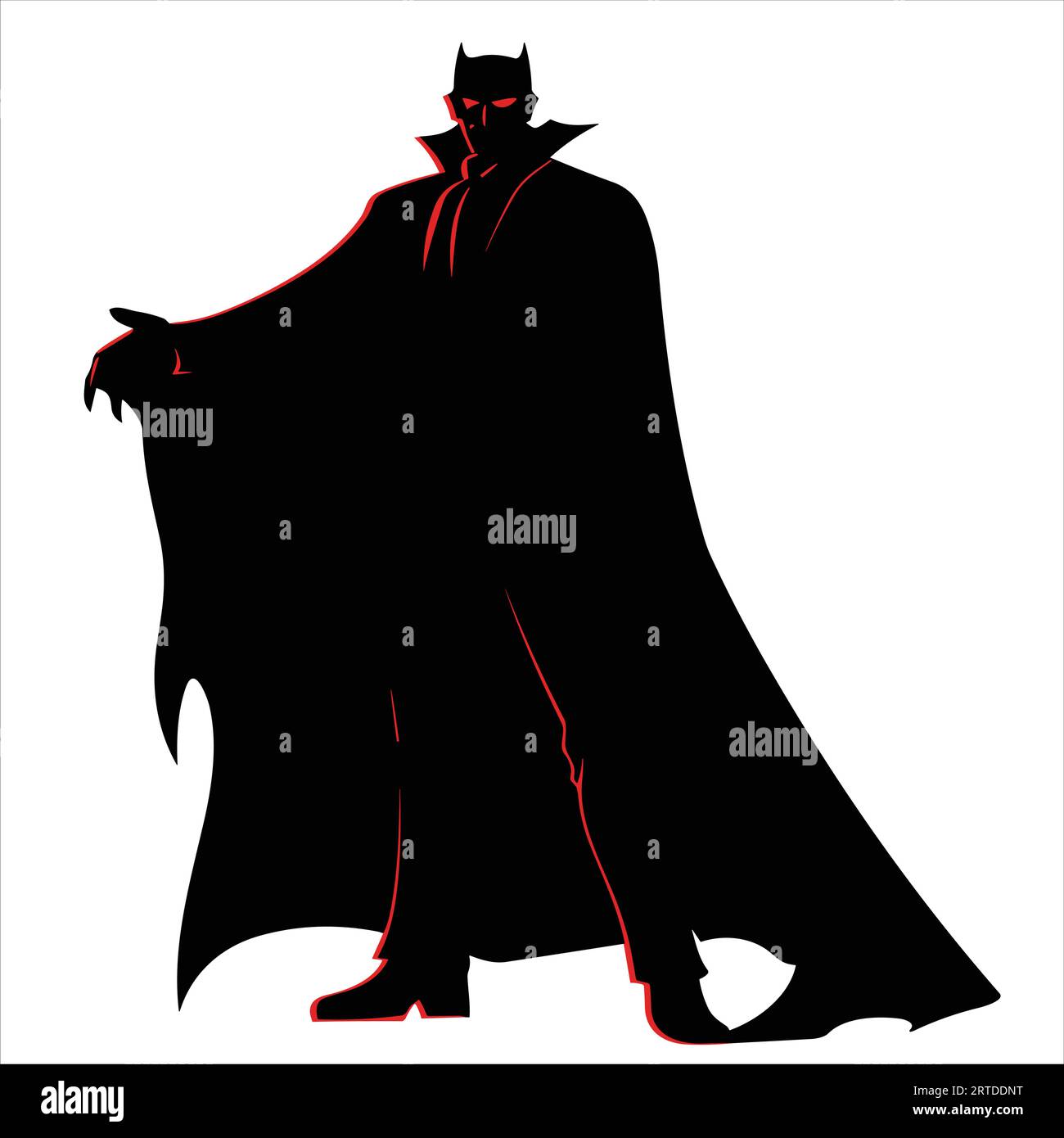 Dracula Silhuett Dracula Silhouette Vector Halloween Devil Black Stock