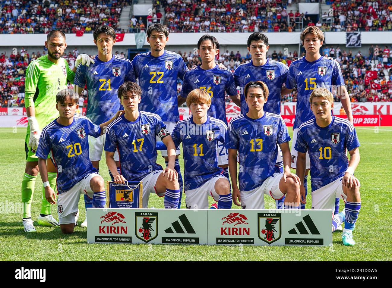GENK, BELGIUM - SEPTEMBER 12: Team Photo of Japan, (back row L-R) Kosuke Nakamura of Japan ...