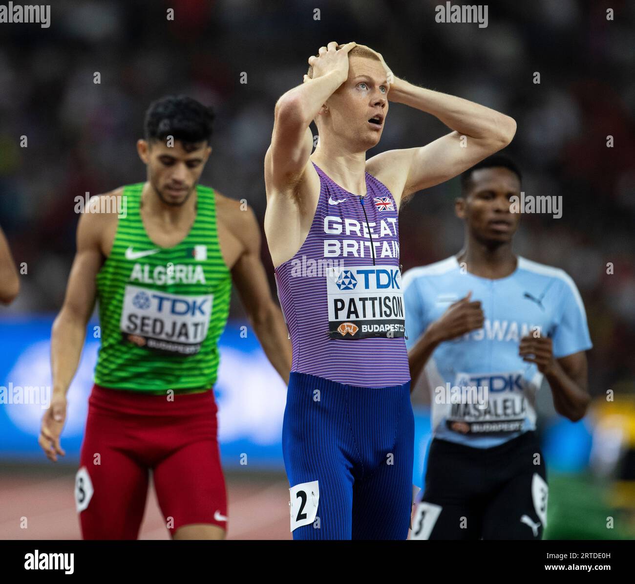 Ben Pattison of GB & NI competing in the men’s 800m final on day eight ...