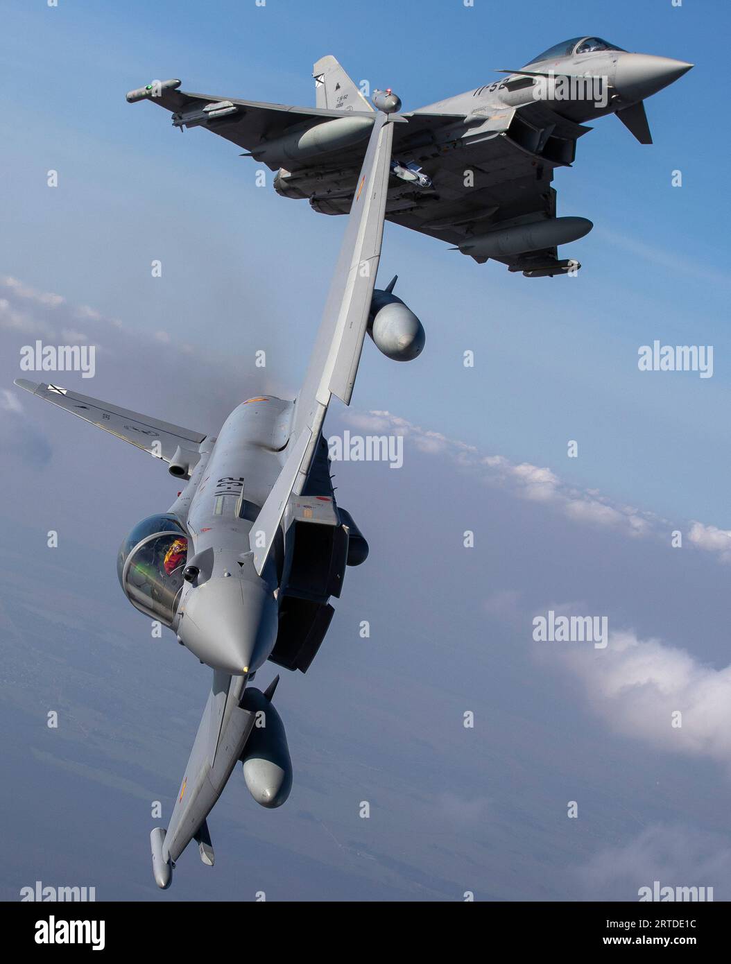 Spanish Air Force Eurofighter Typhoon military fighter jets ...