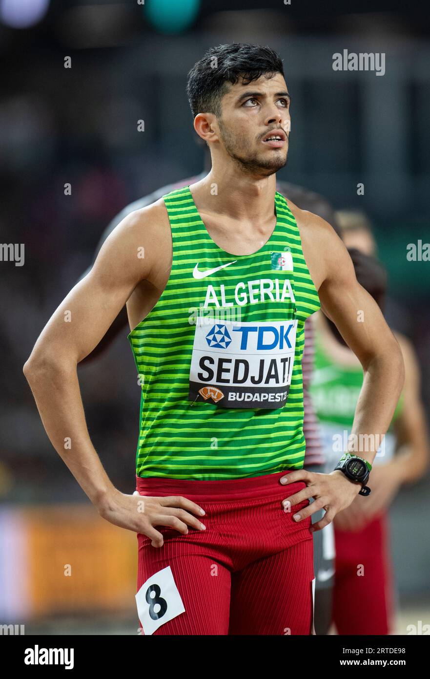 Djamel Sedjati of Algeria competing in the men’s 800m final on day ...