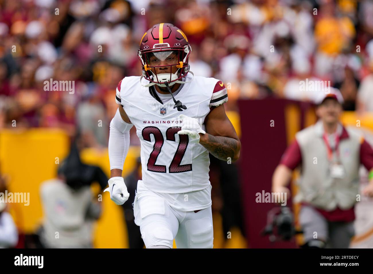 Washington Commanders safety Darrick Forrest (22) is introduced before ...