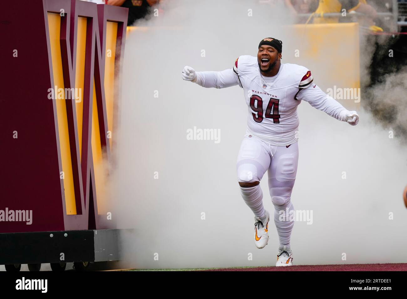 Washington Commanders defensive tackle Daron Payne (94) is introduced ...