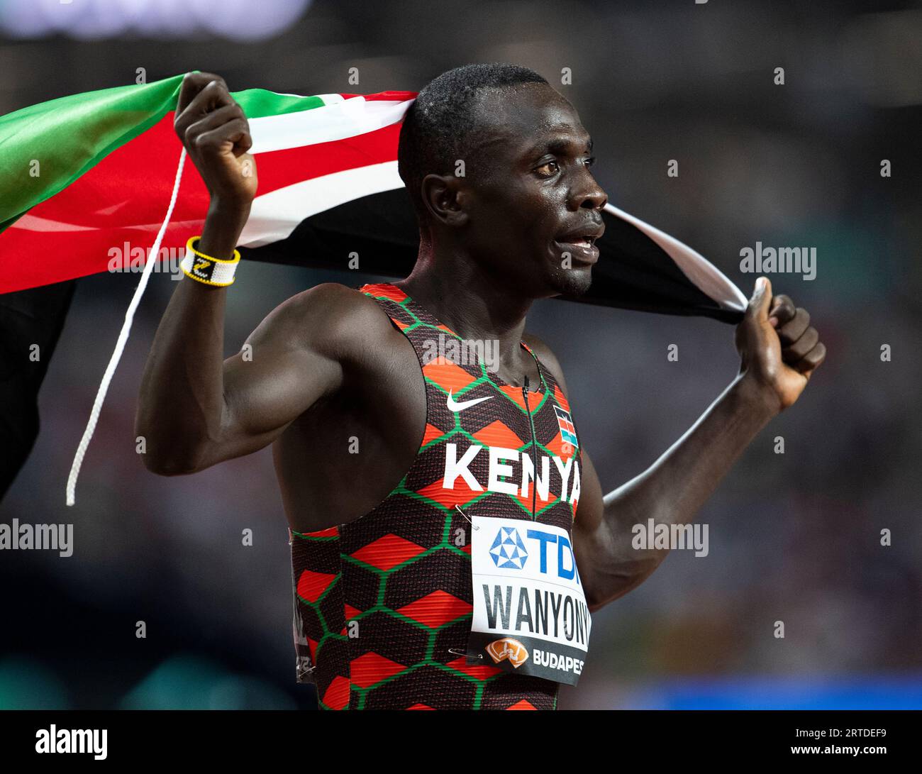 Emmanuel Wanyonyi of Kenya competing in the men’s 800m final on day ...