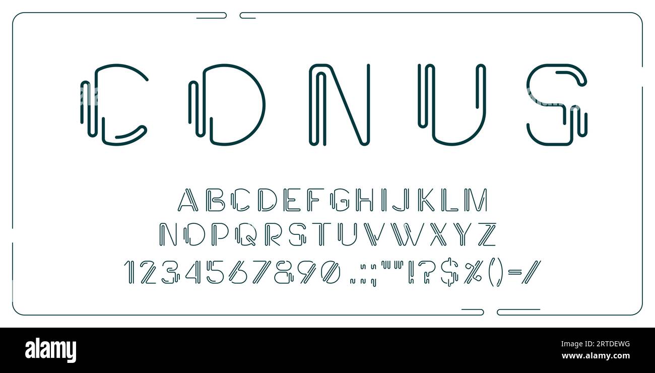 Alphabet line hi-res stock photography and images - Alamy