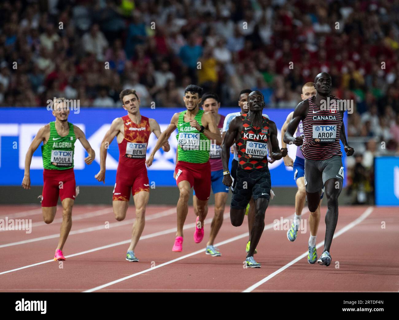 Marco Arop of Canada competing in the men’s 800m final on day eight at ...