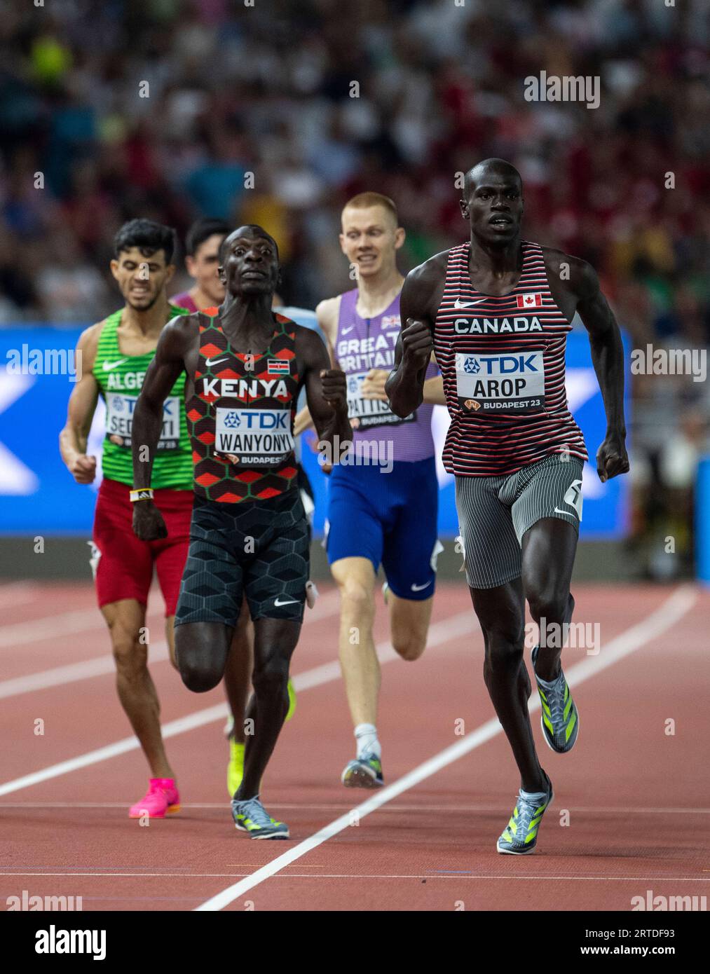 Marco Arop of Canada competing in the men’s 800m final on day eight at ...