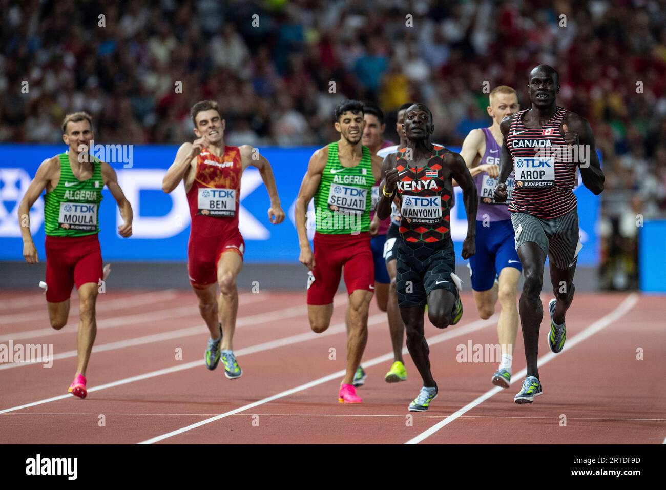 Marco Arop of Canada competing in the men’s 800m final on day eight at ...